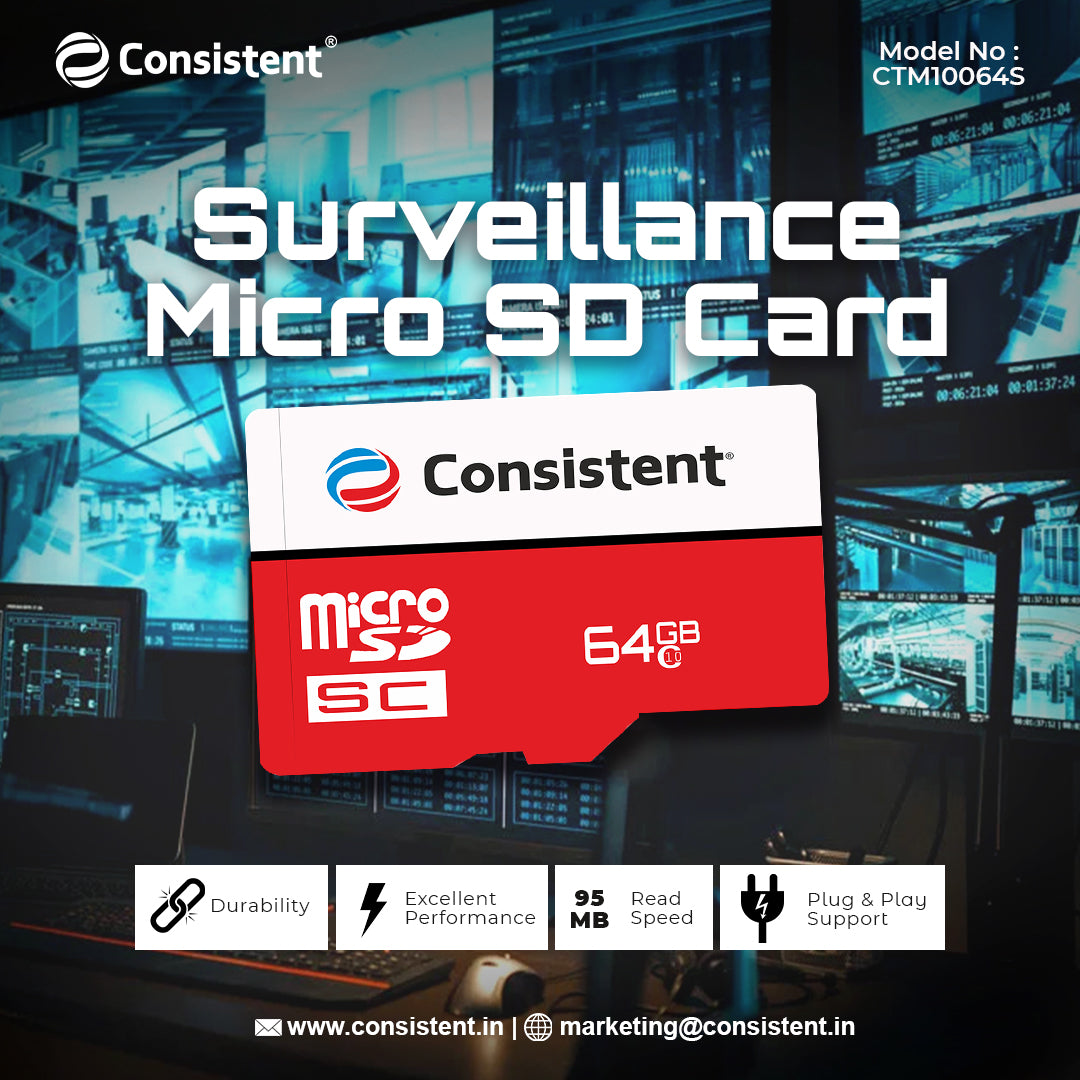 Consistent Surveillance Micro SD Card 64Gb 5 Year High Performance War – Consistent Store
