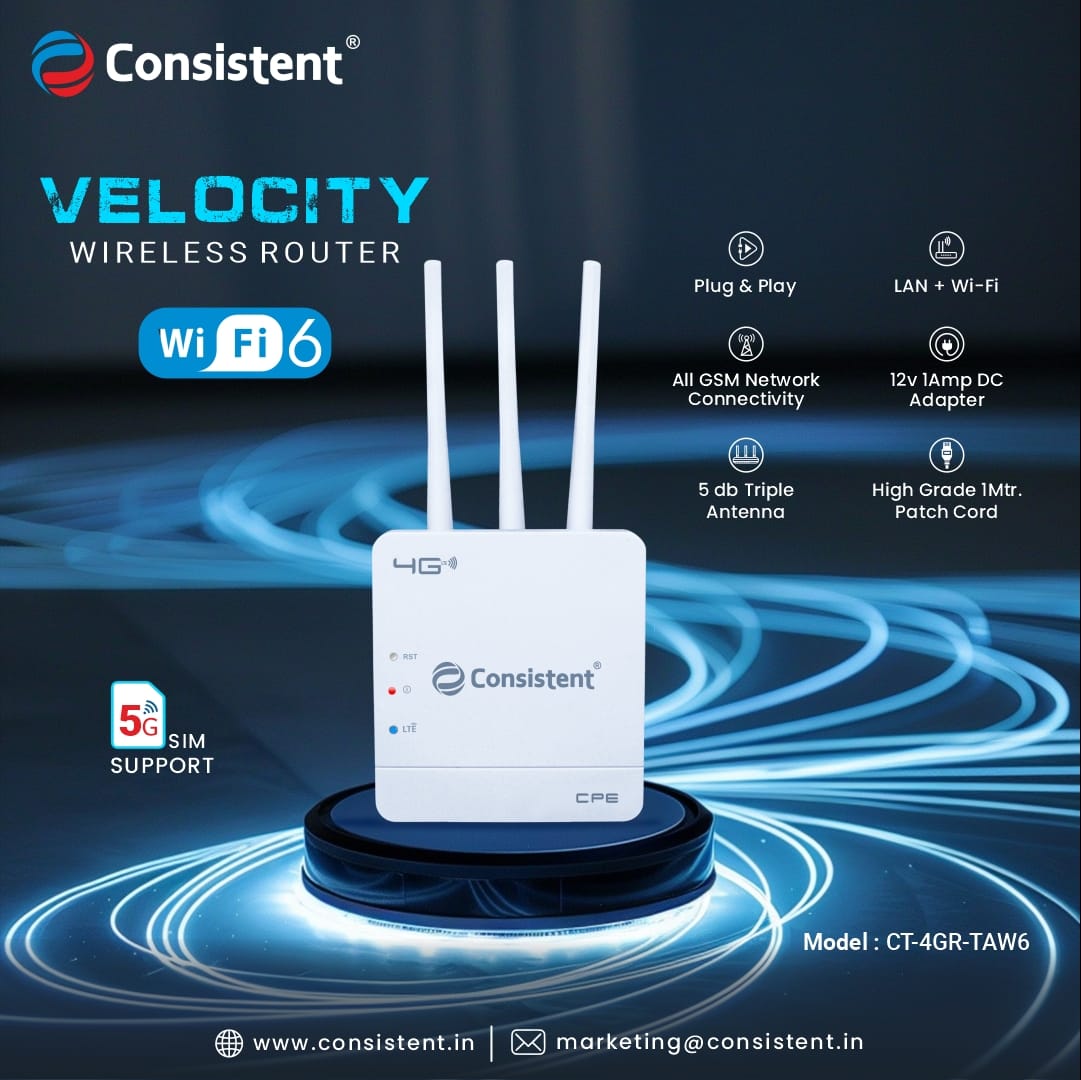 Consistent wifi6 4G Router Velocity (CT-4GR-TAW6) IPv6 Compatible | AP – Consistent Store