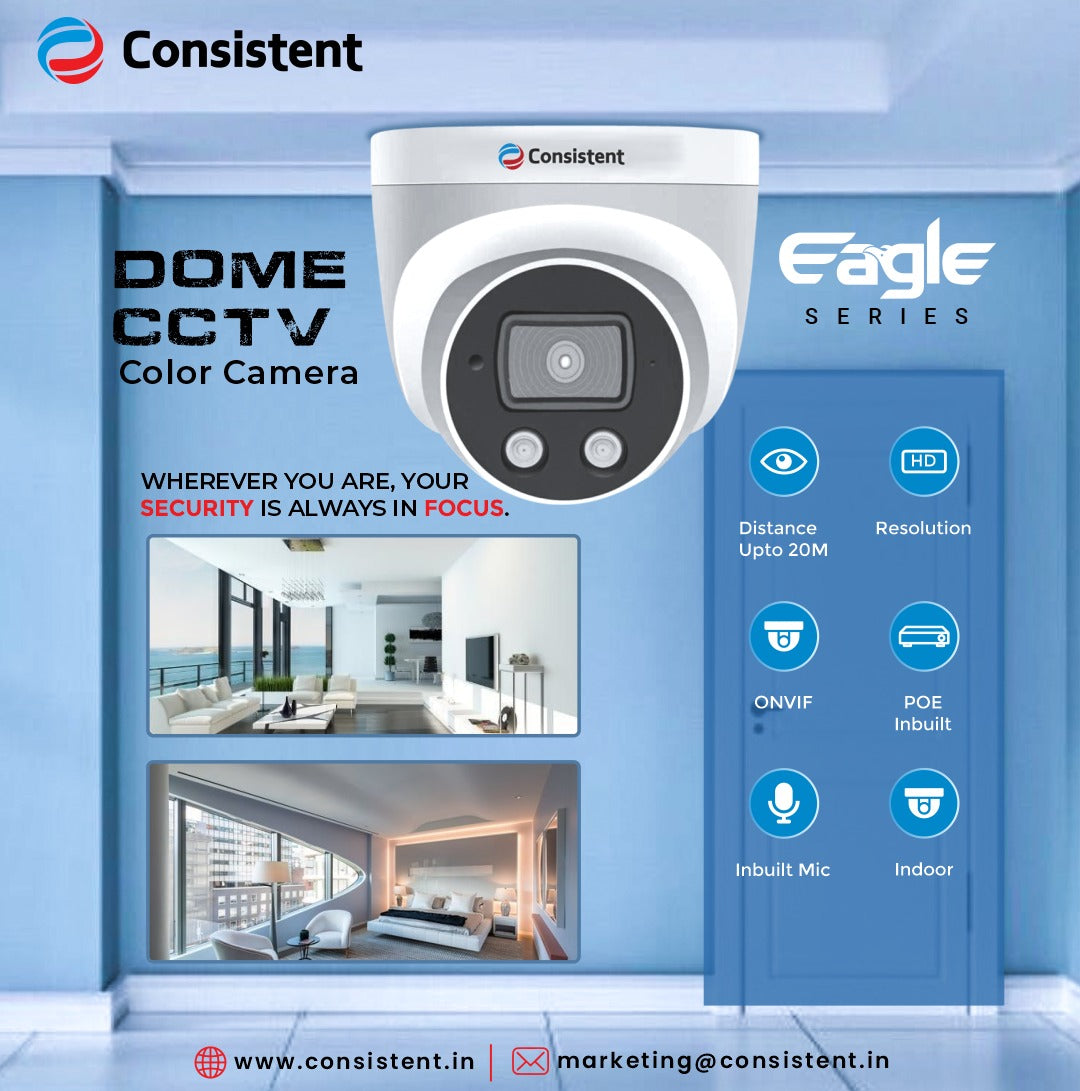 Consistent Eagle Series 4MP IP Indoor & Outdoor Dome Camera, | Multipl – Consistent Store