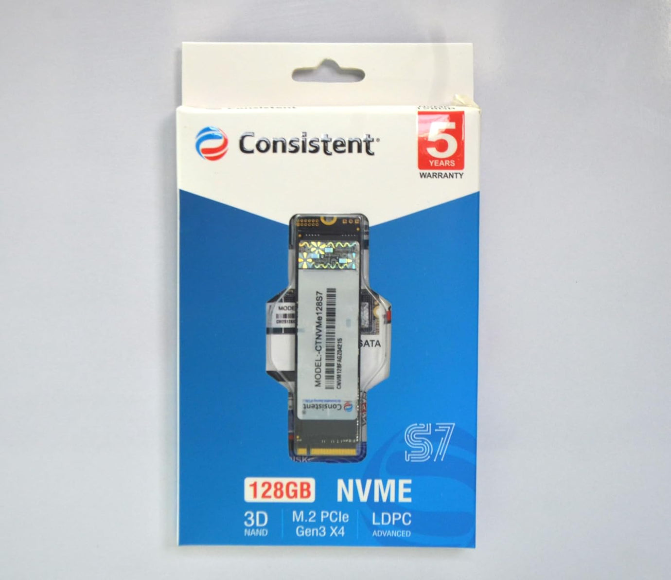 Consistent 128GB NVMe PCIe M.2 SSD 2280, 3D NAND with SLC Cache, Up to ...