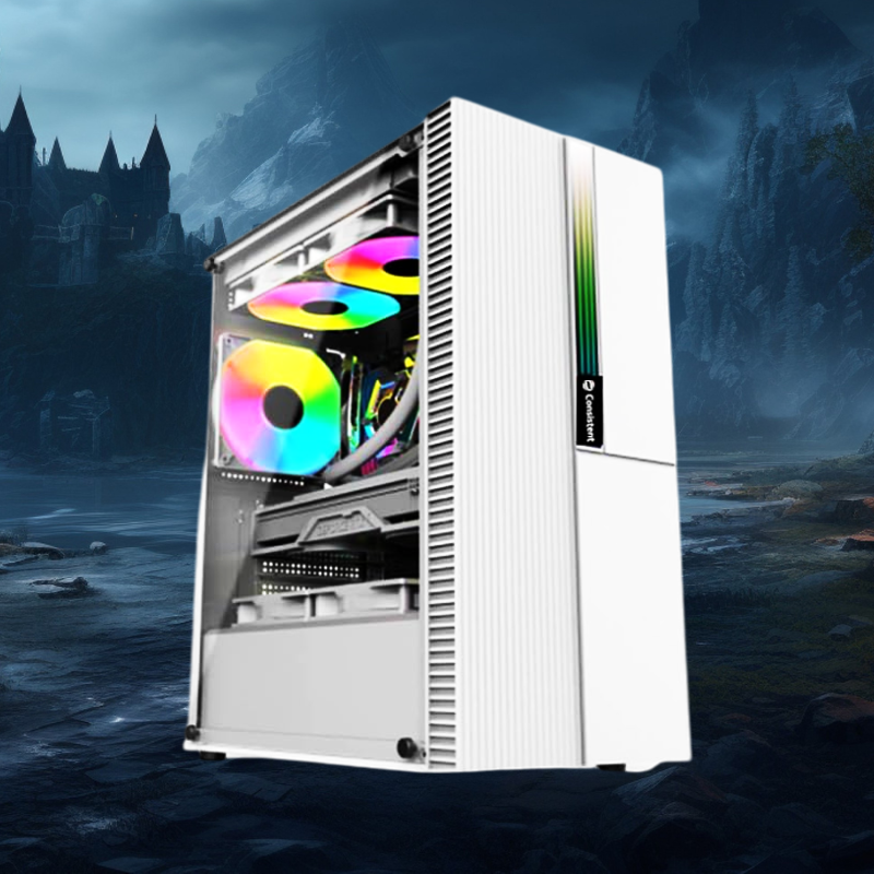 Consistent Thunder Gaming Cabinet 2004 White Gaming Cabinet | Supports ...