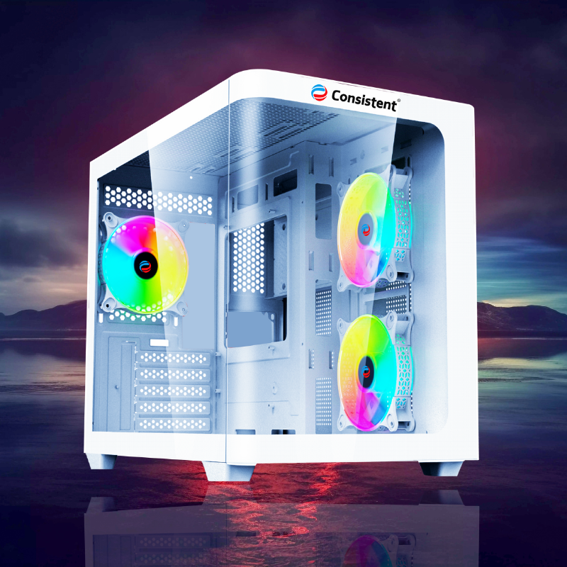 CONSISTENT GAMING PC CASE (CIG2007)WHITE - LEGENDOR WHITE – Consistent ...