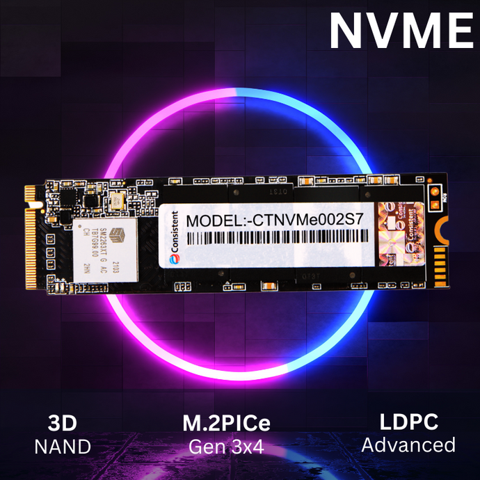 Consistent 512 GB NVMe PCIe M.2 SSD 2280, 3D NAND with SLC Cache, Up t ...