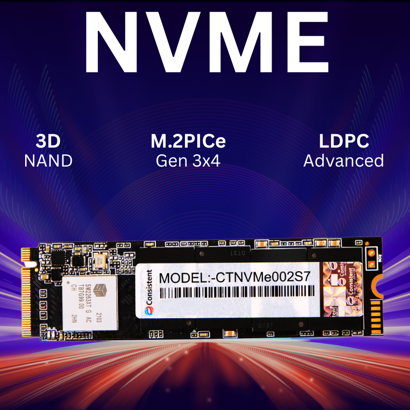 Consistent 256GB NVMe PCIe M.2 SSD 2280, 3D NAND with SLC Cache, Up to ...