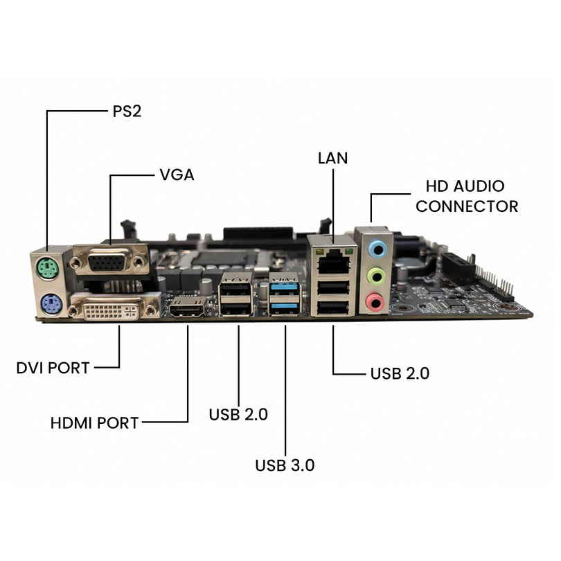 Consistent H-310 Motherboard 8th, 9th Gen i3, i5, i7, DDR4 Slots for R ...