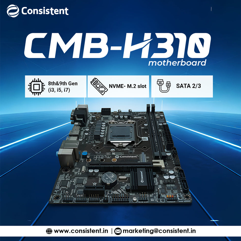 Consistent H-310 Motherboard 8th, 9th Gen i3, i5, i7, DDR4 Slots for R ...