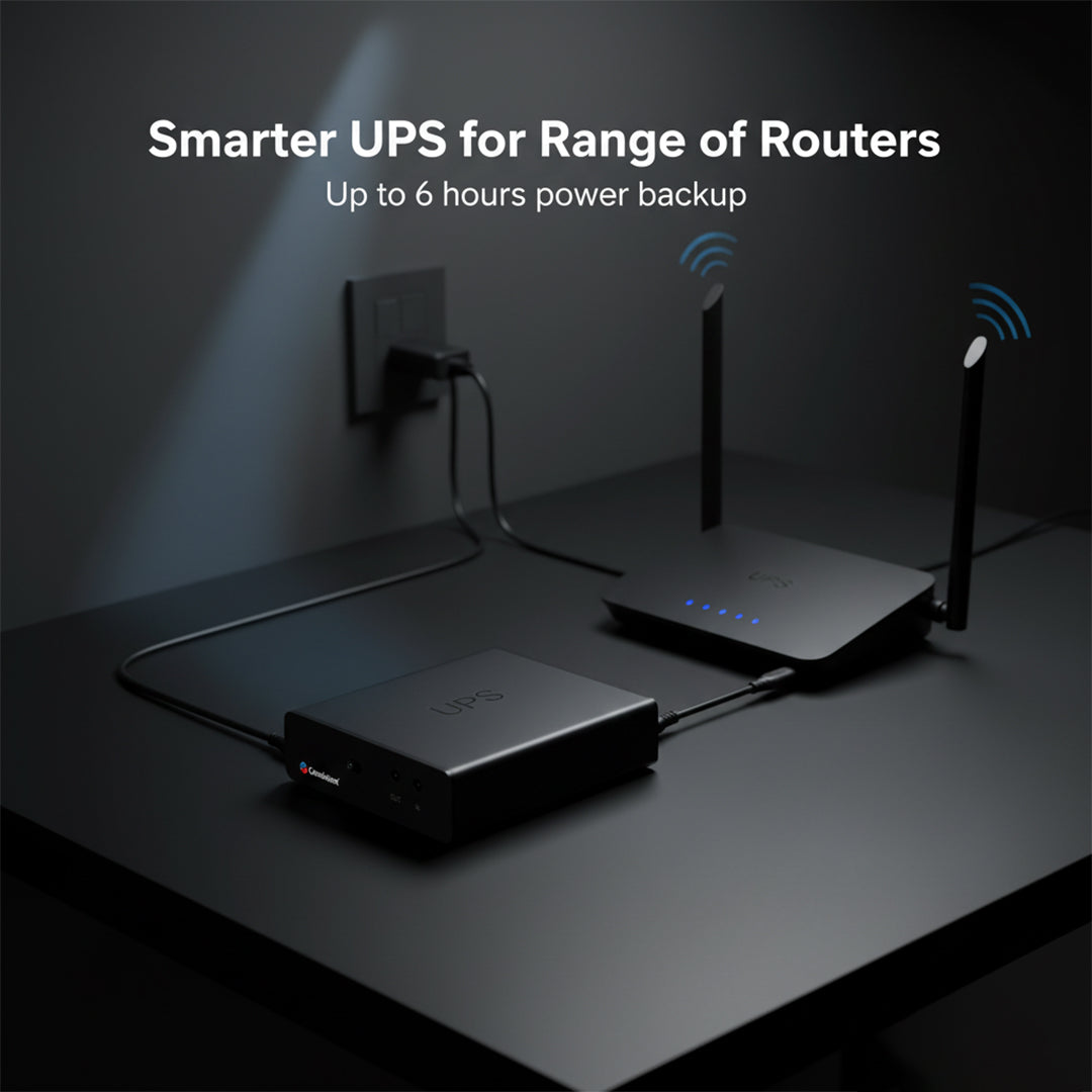 Consistent CCTV Mini-UPS for WiFi Router Broadband Modem | Supports 12 ...