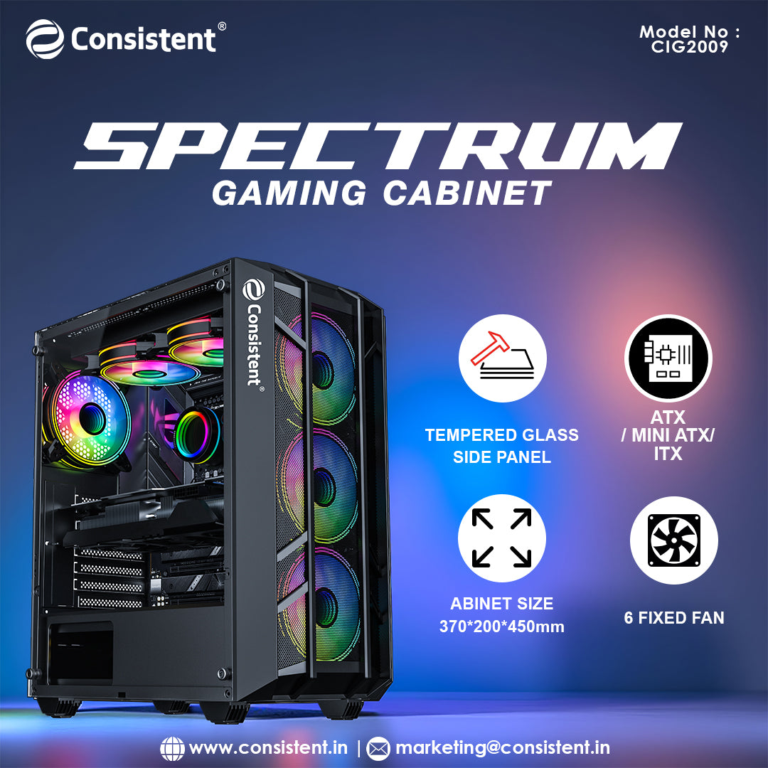 Consistent Spectrum Gaming Cabinet (CIG2009) – Everest Store